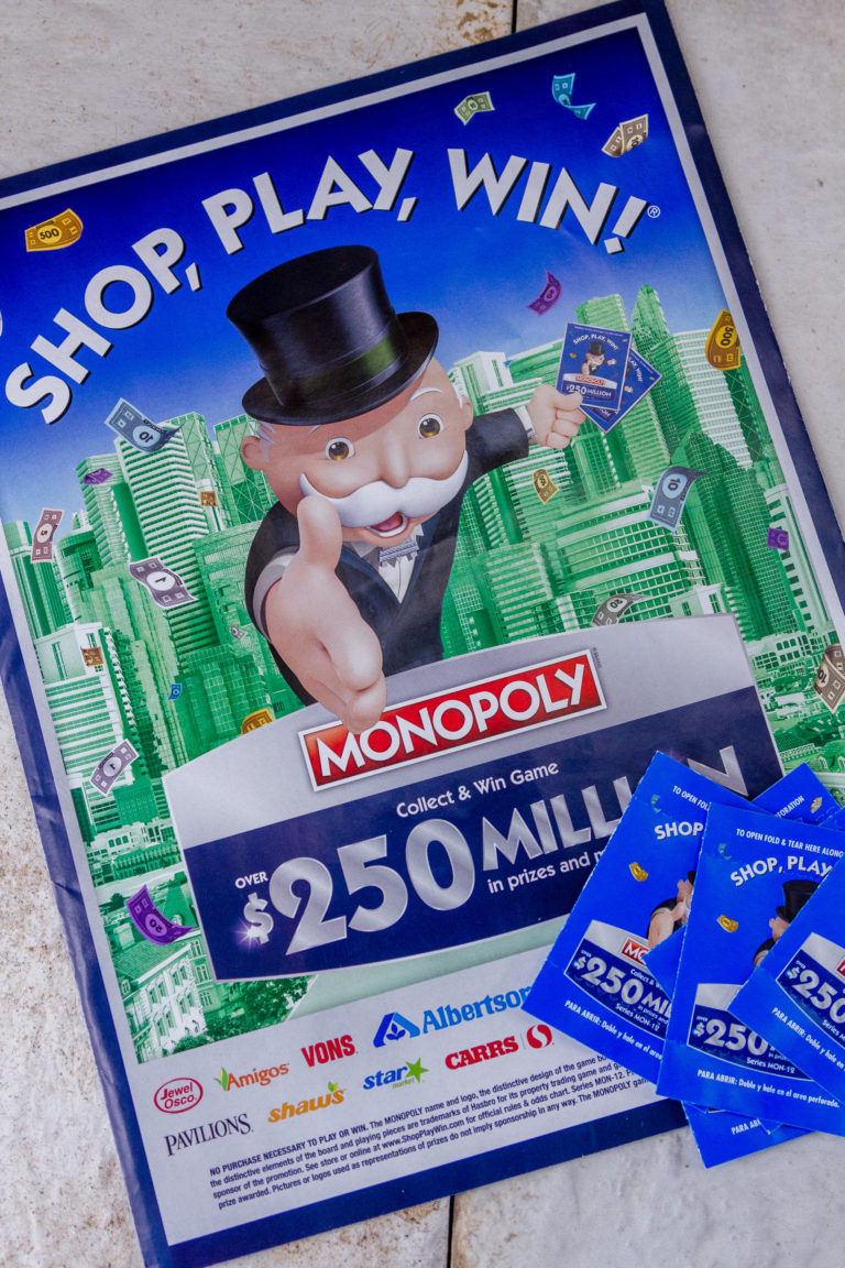 SHOP, PLAY, WIN!® Collect & Win Game featuring MONOPOLY