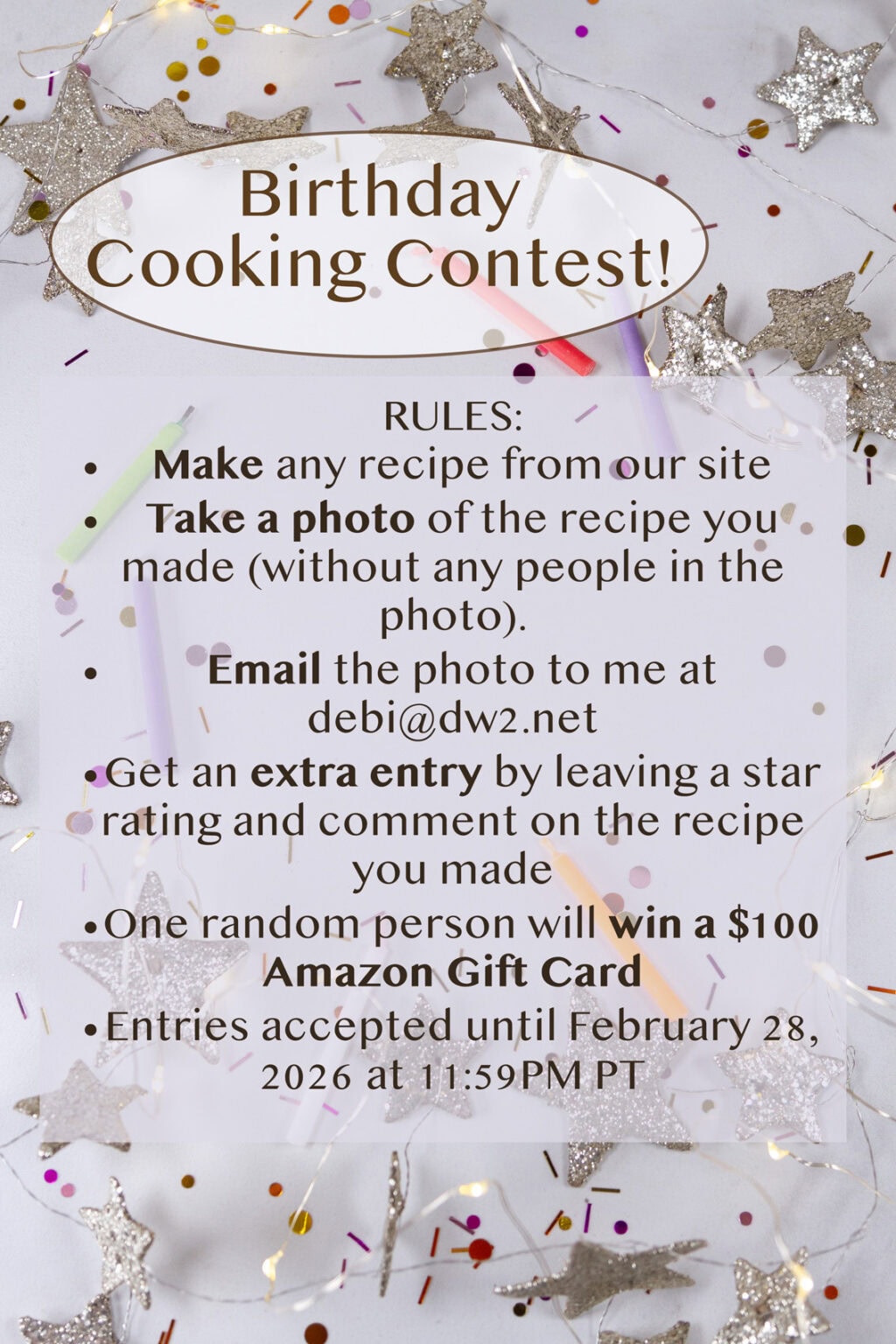 Birthday Cooking Contest - Life Currents